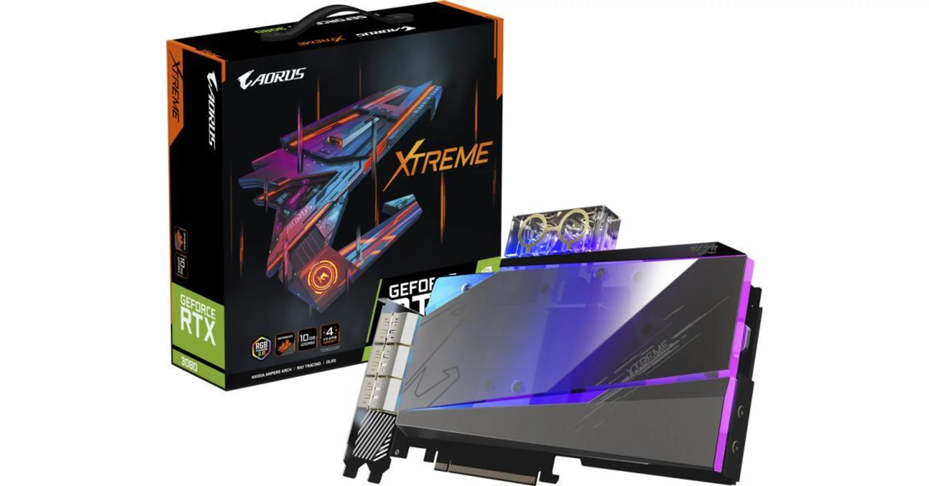 GIGABYTE RTX 3080 AORUS XTREME WATERFORCE 10GB - Vízhűtéses VGA