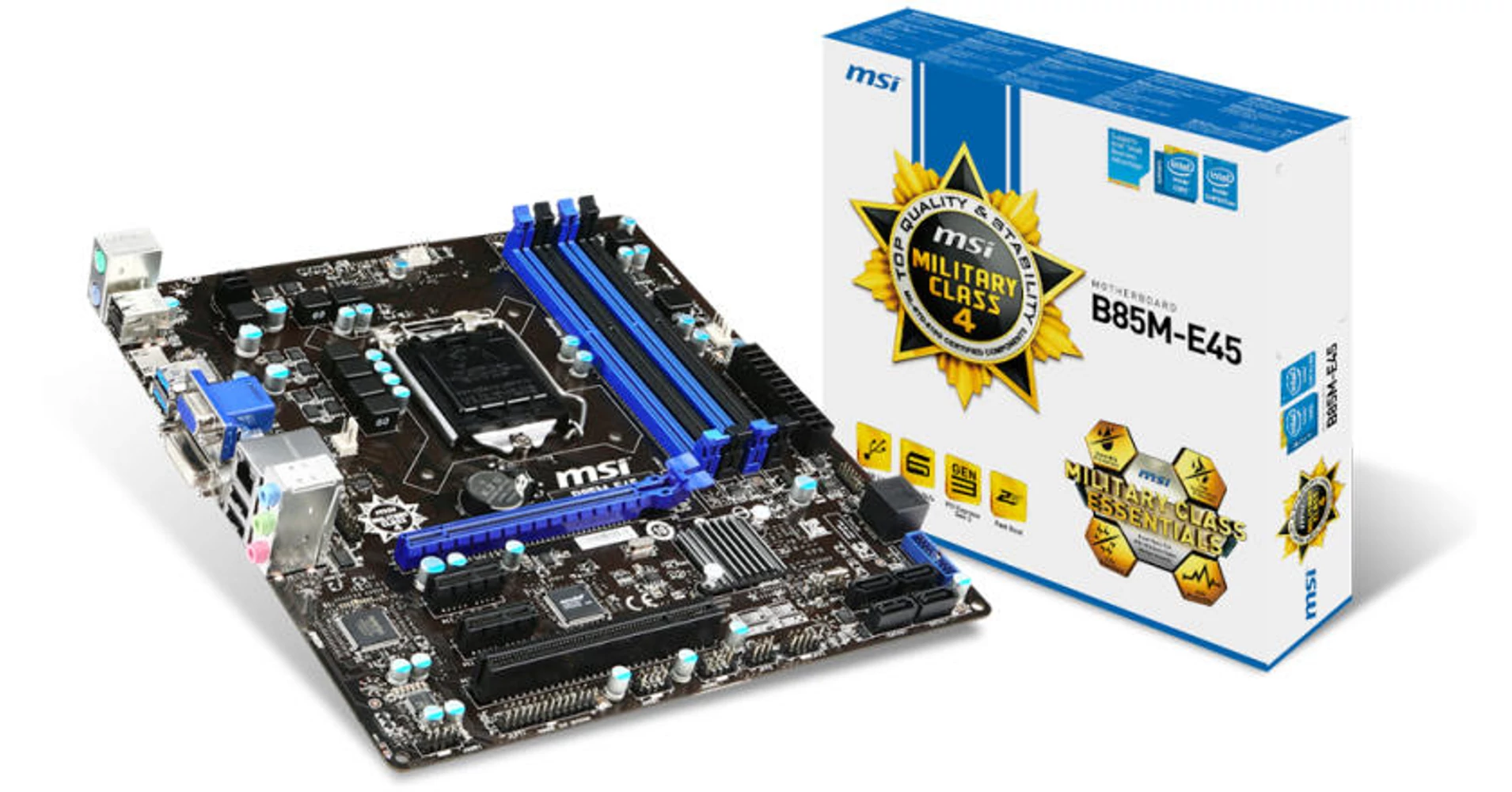 MSI B85M-E45 LGA 1150 Alaplap - MSI - EZComp - Számítástechnika könnyen