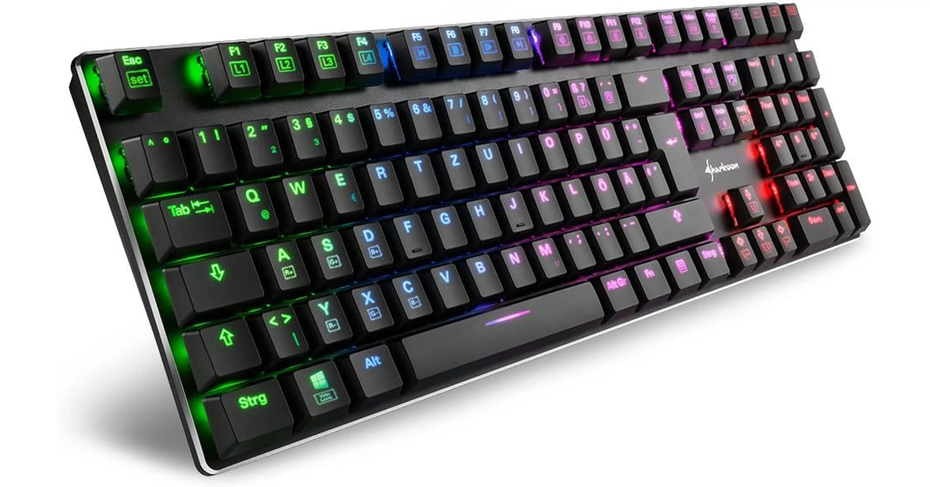 Sharkoon PureWriter Mechanikus Vezeték nélküli Billentyűzet Blue Switch ...