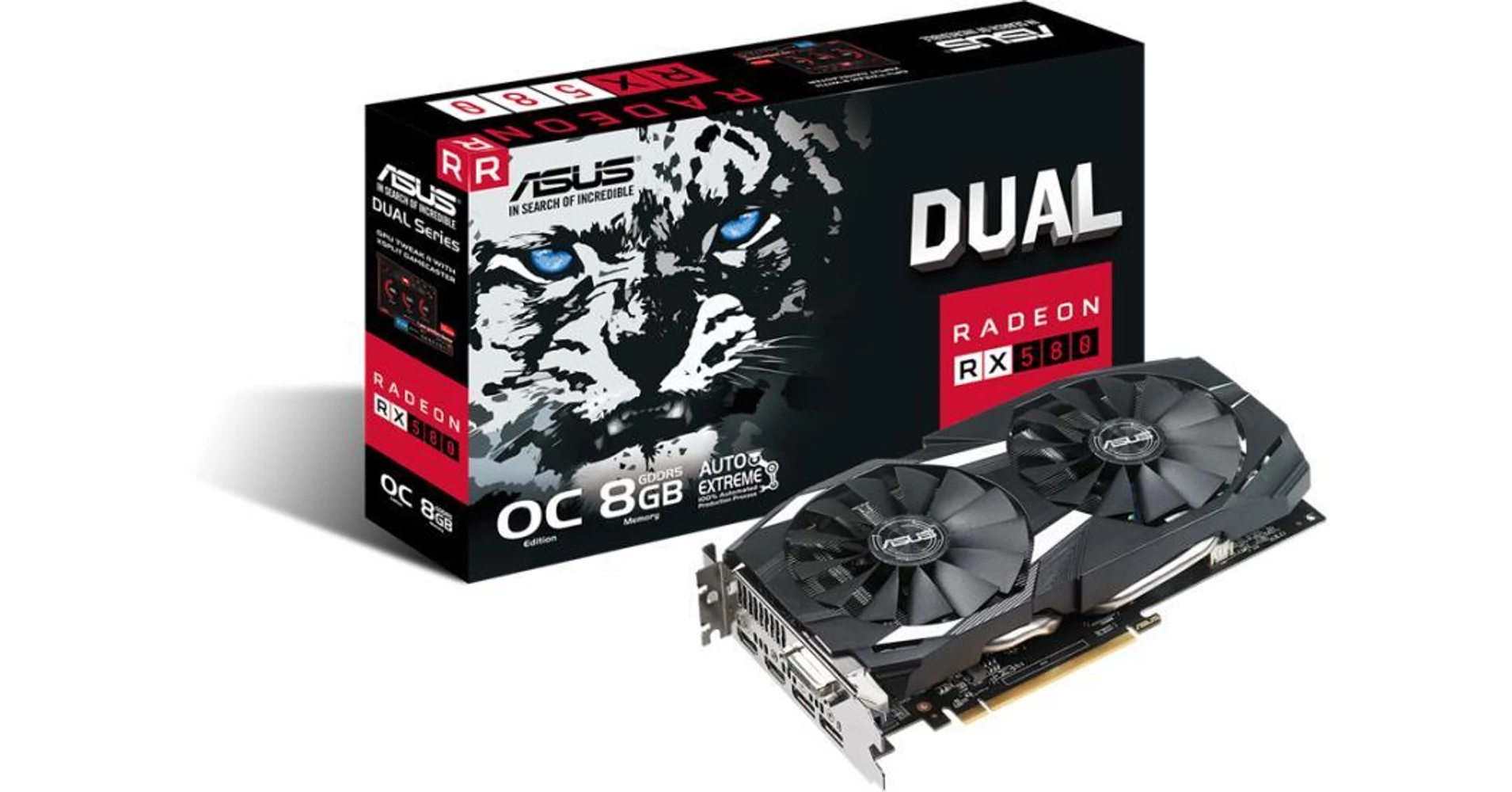 ASUS Radeon RX 580 OC 8GB GDDR5 256bit (DUAL-RX580-O8G) Videokártya ...